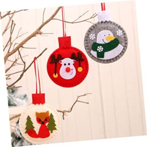 NOLITOY 3pcs Christmas Decorations House Decorations for Home Appliques Embellishments Home Decoration Xmas Hanging Felt Christmas Snowman Ornaments Felt Window Ornaments Hanging Pendants