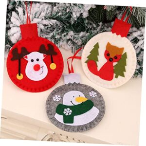 NOLITOY 3pcs Christmas Decorations House Decorations for Home Appliques Embellishments Home Decoration Xmas Hanging Felt Christmas Snowman Ornaments Felt Window Ornaments Hanging Pendants