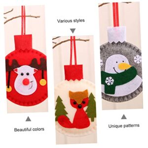 NOLITOY 3pcs Christmas Decorations House Decorations for Home Appliques Embellishments Home Decoration Xmas Hanging Felt Christmas Snowman Ornaments Felt Window Ornaments Hanging Pendants