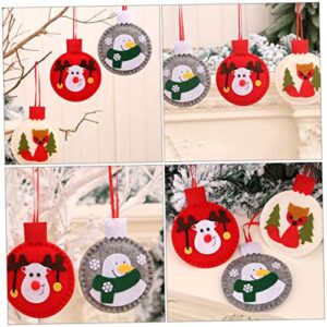 NOLITOY 3pcs Christmas Decorations House Decorations for Home Appliques Embellishments Home Decoration Xmas Hanging Felt Christmas Snowman Ornaments Felt Window Ornaments Hanging Pendants