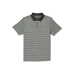 volcom men's static stone short sleeve polo, stealth