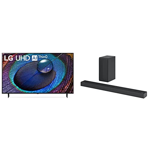 LG 55-Inch Class UR9000 Series Alexa Built-in 4K Smart TV (3840 x 2160),Bluetooth, Wi-Fi, USB, Ethernet, HDMI 60Hz Refresh Rate, AI-Powered 4K S65Q 3.1ch High-Res Audio Sound Bars, Black