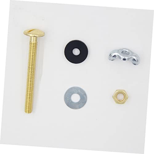 DOITOOL 2pcs Heavy Duty Toilet Bolts Toilet Tank Toilet Gasket Toilet Seats Toilet Seat Replacement Screws Toilet Wax Ring Replacement Kit Toilet Bolts Screws Toilet Seat Fittings Nut Seal