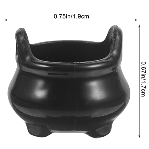 Didiseaon 24pcs Mini Cauldron Pot Halloween Miniature Figurines Dollhouse Witch Cauldron Fairy Garden Supplies for Halloween Party Favors Bag Fillers