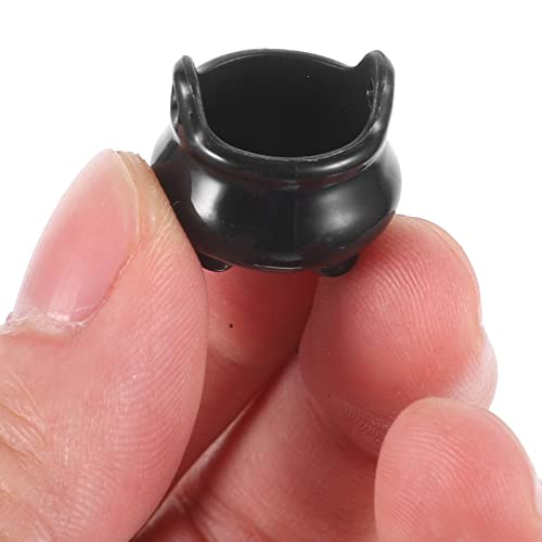 Didiseaon 24pcs Mini Cauldron Pot Halloween Miniature Figurines Dollhouse Witch Cauldron Fairy Garden Supplies for Halloween Party Favors Bag Fillers