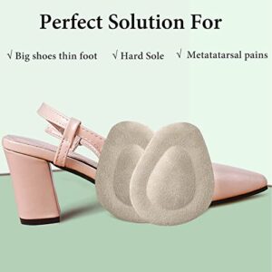 Metatarsal Pads 6 Pcs, Fleece Surface Gel Foot Pad for Women Men, Forefoot Pads Foot Cushion Ball of Foot Cushion for Foot Pain Relief