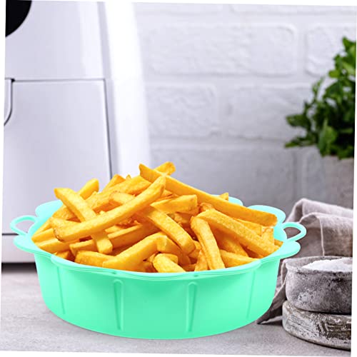 HEMOTON Air Fryer Pan Perforated Baking Sheet Toaster Oven Toaster Oven Pans Air Fryer Silicone Liner Oven Pot Air Fryer Silicone Basket Air Fryer Liner Washable Air Fryer Mat Silicone Pot