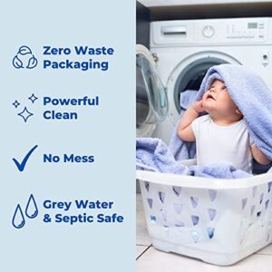 Laundry Detergent Sheets Travel Nativ Tales, Laundry Sheets Detergent with Easily Dissolved of Zero Plastic Waste and Exclusive Formula for Sensitive Skin, 180 Loads- Ocean Breeze Scent