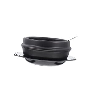 happyyami 1 set stone pot for bibimbap nonstick cookware stainless steel cookware stainless steel sauce pan with lid sizzling hot pot korean soup bowl stew pot korean ceramic casserole stove