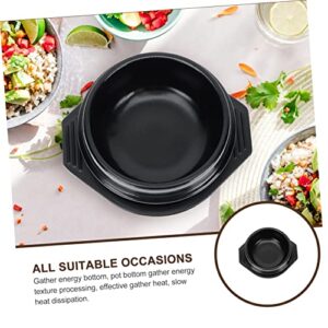 Happyyami 1 Set Stone Pot for Bibimbap Nonstick Cookware Stainless Steel Cookware Stainless Steel Sauce Pan with Lid Sizzling Hot Pot Korean Soup Bowl Stew Pot Korean Ceramic Casserole Stove