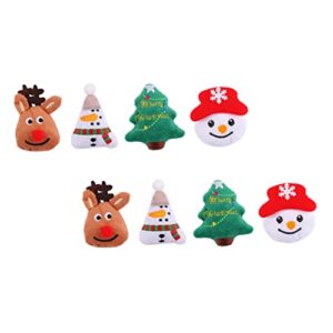 toyvian 8pcs christmas series accessories christmas decor felt christmas diy hair ornament tuba ornament xmas headwear accessory diy ornament christmas ornament fabric bare stone large