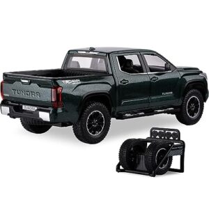 SASBSC Tundra Truck Toys for 3 4 5 6 7 Year Old Boys Off-Road Pickup Toy Trucks for Boys Age 3-5 Diecast Metal Trucks with Light and Sound Pull Back Toy Cars Birthday Gift for Kids Green