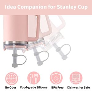 For Stanley Cup Accessories H2.0, Including 2 Stanley Cup Spill Stopper, 2 Stanley Straw Cap Cover, 2 Stanley Tumbler Leak Proof Plug, Silicone Accessories for Stanley 40 oz 30 oz Tumbler with Handle