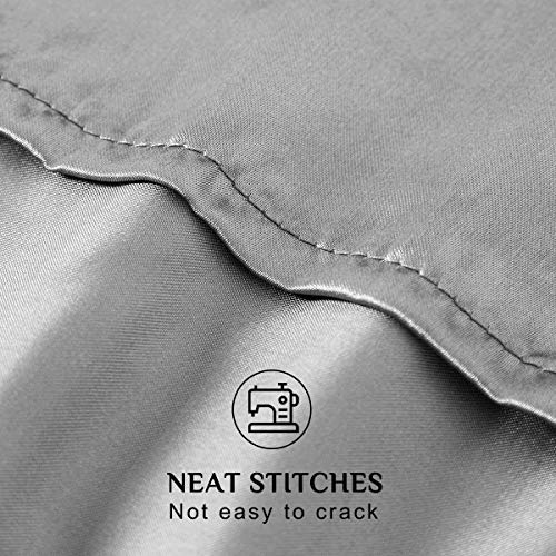 AIMTOP Satin Pillowcases for Hair and Skin, Dark Grey Silk Pillowcases Standard Size Set of 2, Lightweight Soft Microfiber Pillow Case with Envelope Closure (20x30Inches)