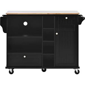 JIJIWANG Storage Cabinet Wood with Drawers and Shelves for Kitchen,Kitchen Sideboard with Drawers and Towel Rack,Coffee Bar Wine Bar Office Bar Kitchen Counter for Dining Room,Bathroom(Black)