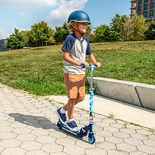 Jetson Jurassic World Dominion 2-Wheel Kick Scooter, LED Lights on Stem & Light-Up Wheels, Lightweight Frame, Height-Adjustable Handlebar, Lean-to-Steer System, Easy-Fold Mechanism, Ages 5+