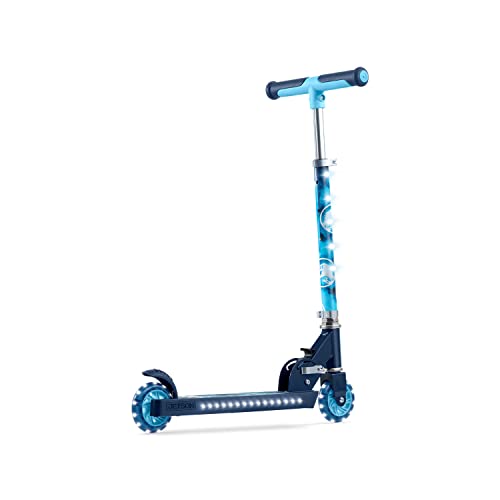 Jetson Jurassic World Dominion 2-Wheel Kick Scooter, LED Lights on Stem & Light-Up Wheels, Lightweight Frame, Height-Adjustable Handlebar, Lean-to-Steer System, Easy-Fold Mechanism, Ages 5+