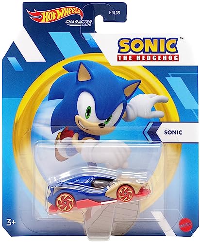 Hot Wheels Character Cars Sonic The Hedgehog Diecast 1:64 Scale (Sonic)