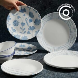 Corelle® Botanical Stripes 12-piece Dinnerware Set, Service for 4