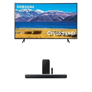 samsung 55-inch class curved uhd tu-8300 series - 4k uhd hdr smart tv with alexa built-in (un55tu8300fxza, 2020 model) hw-q600c 3.1.2ch soundbar w/dolby audio, q-symphony, (newest model)