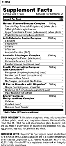 Foreskin M-Stak - Non-Hormonal Hard Gainers Muscle Building Stack with Energy Complex - 21 Count