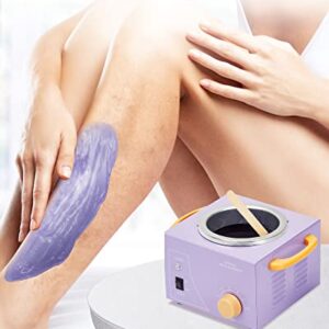 Wax Pot Warmer Professional - At Home Waxing Kit For All Hair Types - Eyebrow, Facial, Bikini etc. (Purple Single Pot)