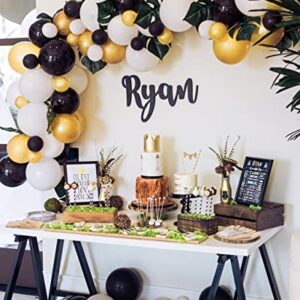 Ponamfo Black Balloons Garland Kit - 154 Pcs 5/10/12/18 Inch Latex Balloon Arch Kit as Birthday Party Balloons Gender Reveal Balloons Baby Shower Balloons Wedding Anniversary Bridal Shower Party