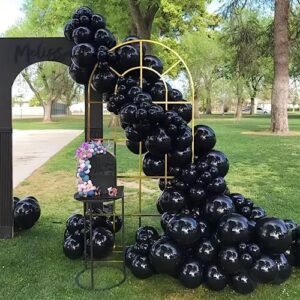 Ponamfo Black Balloons Garland Kit - 154 Pcs 5/10/12/18 Inch Latex Balloon Arch Kit as Birthday Party Balloons Gender Reveal Balloons Baby Shower Balloons Wedding Anniversary Bridal Shower Party