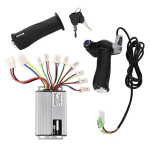 motor brushed controller electric bike motor controller bicycle speed controller kit with locking throttle twist grip and power display or electric bike(36v 48v 1000w)