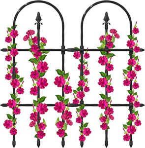 garden trellis for climbing plants outdoor, rustproof sturdy garden arch trellis for potted plants outdoor decoration, plant trellis support climbing rose vine vegetable flower ivy grape