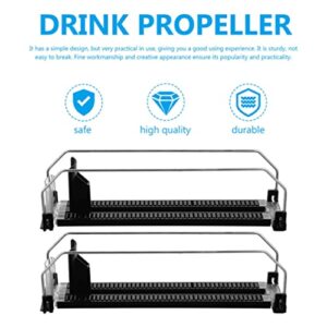 DOITOOL Mini Fridge 2pcs Drink Organizer for Fridge Pusher Glide -Self-Pushing -12inch Automatic Soda Can Organizer for Pantry/Vending Machine