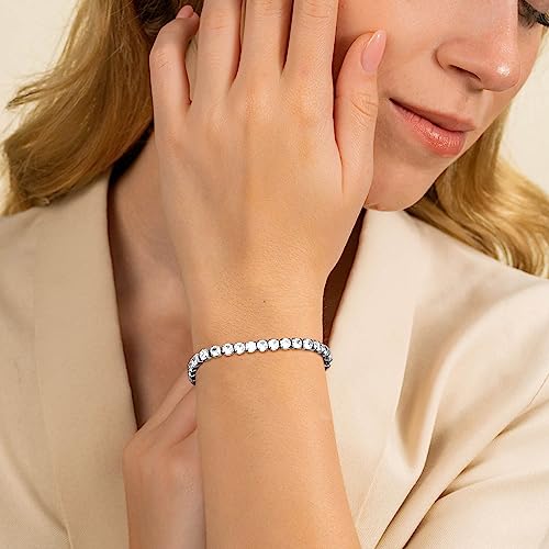 Adjustable Tennis Bracelet for Women Cubic Zirconia Wedding Bridal Bracelet Silver Gold Dainty Bracelet Jewelry Gift for Girlfriends Bridesmaids Mom Sister