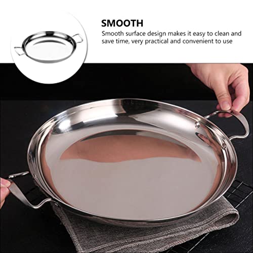 Luxshiny Crab Pots for Cooking Everyday Pan with Handles Stainless Steel Pot Korean Ramen Pot Stir Fry Pan Stewpot Skillet Saute Pan Induction Cooking Pot Casserole Pots 26cm