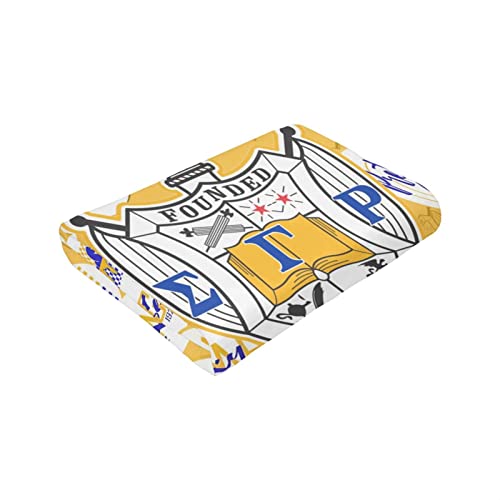 Kunsaww Sigma Gamma Rho Sorority Blanket for Women Flannel Throw Gift with 1922 Poodle and African American Design for Bedroom Sofa Decor,50"x40"