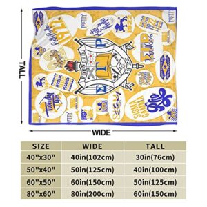 Kunsaww Sigma Gamma Rho Sorority Blanket for Women Flannel Throw Gift with 1922 Poodle and African American Design for Bedroom Sofa Decor,50"x40"