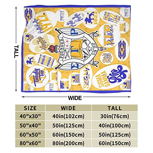 Kunsaww Sigma Gamma Rho Sorority Blanket for Women Flannel Throw Gift with 1922 Poodle and African American Design for Bedroom Sofa Decor,50"x40"