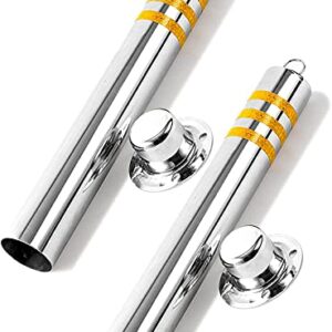 2 Pack Car Parking Space Lock Bollard Removable Driveways Security Posts Stainless Steel Parking Bollards for Parking Space,School Entrance