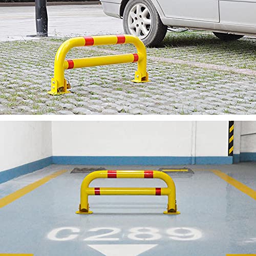 Lockable Folding Parking Barrier,Car Parking Space Post Lock Manual Parking Blocker,Removable Parking Space Lock,Safe and Anti-Collision