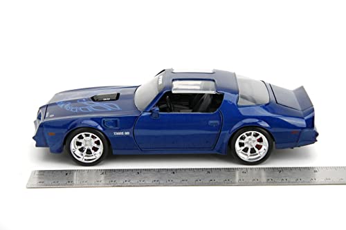 Big Time Muscle 1:24 1977 Pontiac Firebird Die-Cast Car, Toys for Kids and Adults(Metallic Blue)