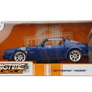 Big Time Muscle 1:24 1977 Pontiac Firebird Die-Cast Car, Toys for Kids and Adults(Metallic Blue)