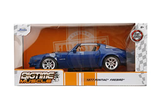 Big Time Muscle 1:24 1977 Pontiac Firebird Die-Cast Car, Toys for Kids and Adults(Metallic Blue)