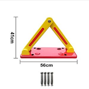 Heavy Duty Parking Barriers Anti-Collision Fixed Parking Piles Triangular Foldable Parking Space Lock for Private Upper Lock Safety Barrier