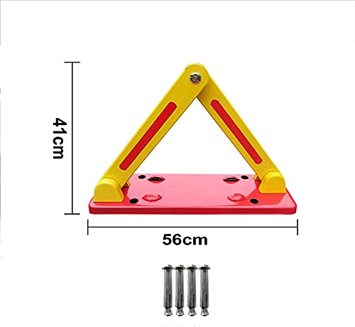 Heavy Duty Parking Barriers Anti-Collision Fixed Parking Piles Triangular Foldable Parking Space Lock for Private Upper Lock Safety Barrier