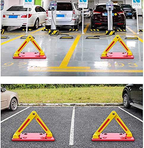 Heavy Duty Parking Barriers Anti-Collision Fixed Parking Piles Triangular Foldable Parking Space Lock for Private Upper Lock Safety Barrier