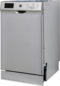 rca rz0381 front control-built in fullsize dishwasher, 57 dba, stainless steel, 18” wide, stainless