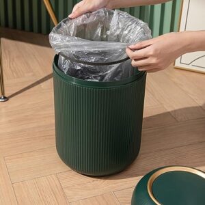 URALFA Touchless Trash Can with Lid, 3 Gallon Automatic Bathroom Trash Can Motion Sensor Kitchen Garbage Can, Plastic Electric Smart Garbage Bin Waste Basket for Bedroom, Office, Living Room, Green