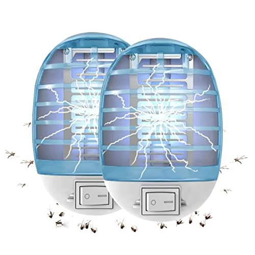 Qremove Indoor Bug Zappers, Electronic Insect Killer Fly Insect Trap Plug-in Mosquitoes Killer Mosquito Zapper with Blue Lights for Living Room,Kitchen,Bedroom,Baby Room,Office (2packs)