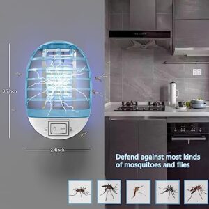 Qremove Indoor Bug Zappers, Electronic Insect Killer Fly Insect Trap Plug-in Mosquitoes Killer Mosquito Zapper with Blue Lights for Living Room,Kitchen,Bedroom,Baby Room,Office (2packs)