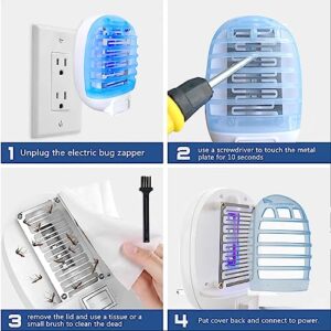 Indoor Bug Zappers, Electronic Insect Killer Fly Insect Trap Plug-in Mosquitoes Killer Mosquito Zapper with Blue Lights for Living Room,Kitchen,Bedroom,Baby Room,Office (6packs)