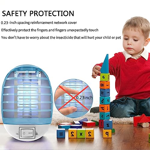 Indoor Bug Zappers, Electronic Insect Killer Fly Insect Trap Plug-in Mosquitoes Killer Mosquito Zapper with Blue Lights for Living Room,Kitchen,Bedroom,Baby Room,Office (6packs)